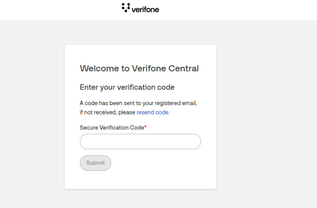 Multi-Factor Authentication (MFA) | Verifone Central | Verifone Developer Portal